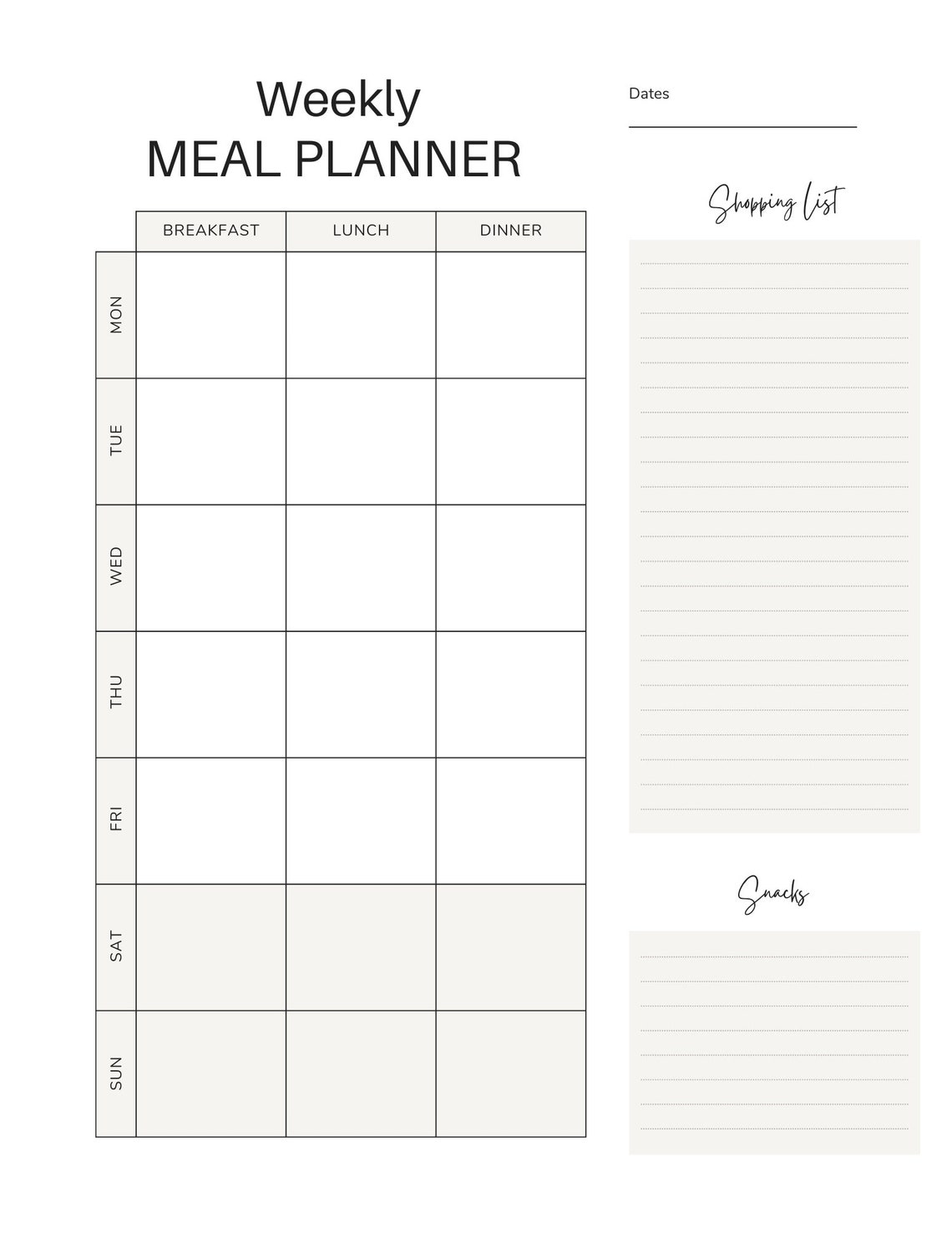Editable Meal Planner Calorie Tracker Habit Tracker Digital Meal Food ...