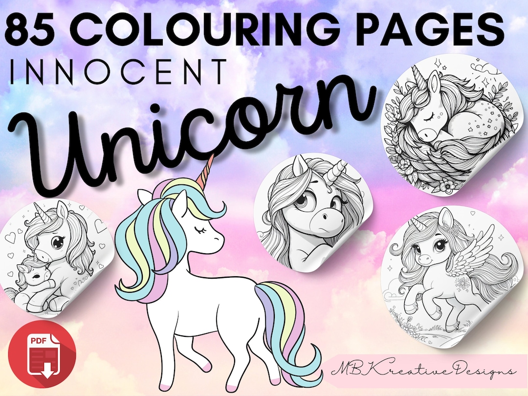 85 Enchanting Unicorn Coloring Pages - Etsy