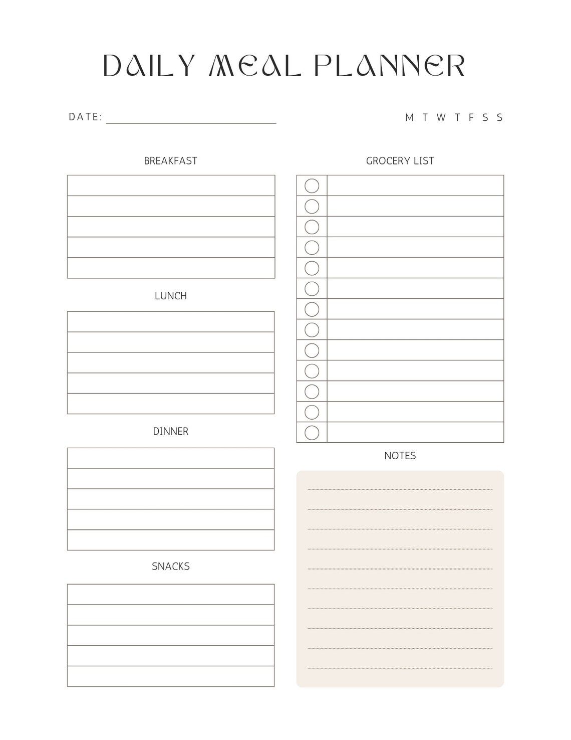 Editable Meal Planner Calorie Tracker Habit Tracker Digital Meal Food ...