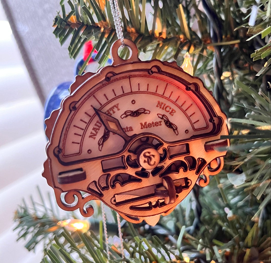 Santa Naughty or Nice Meter - Wooden Christmas Ornament - Etsy