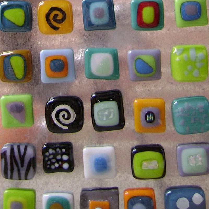 Fused Glass Magnets - Etsy