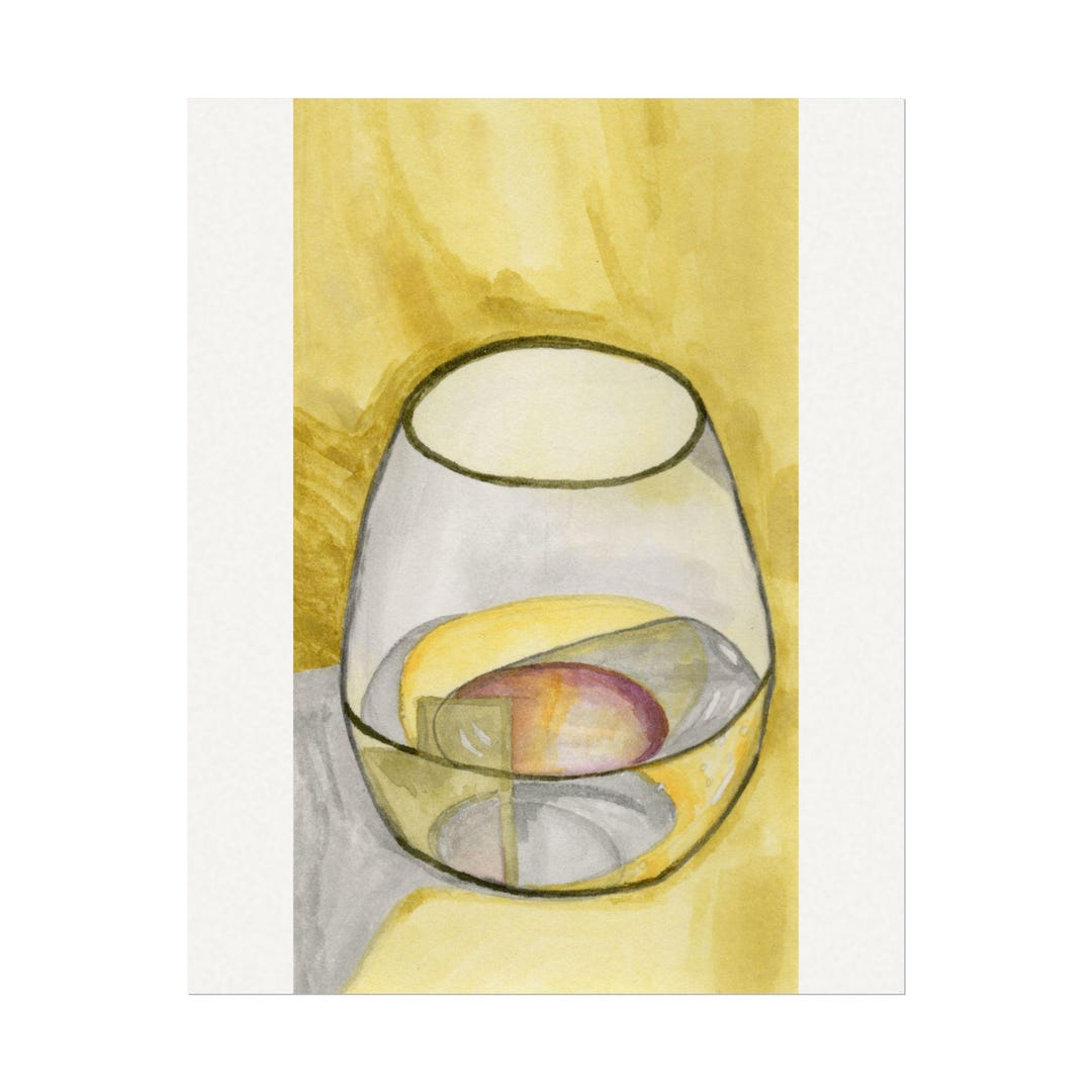 Glass Watercolor Matte Poster - Etsy