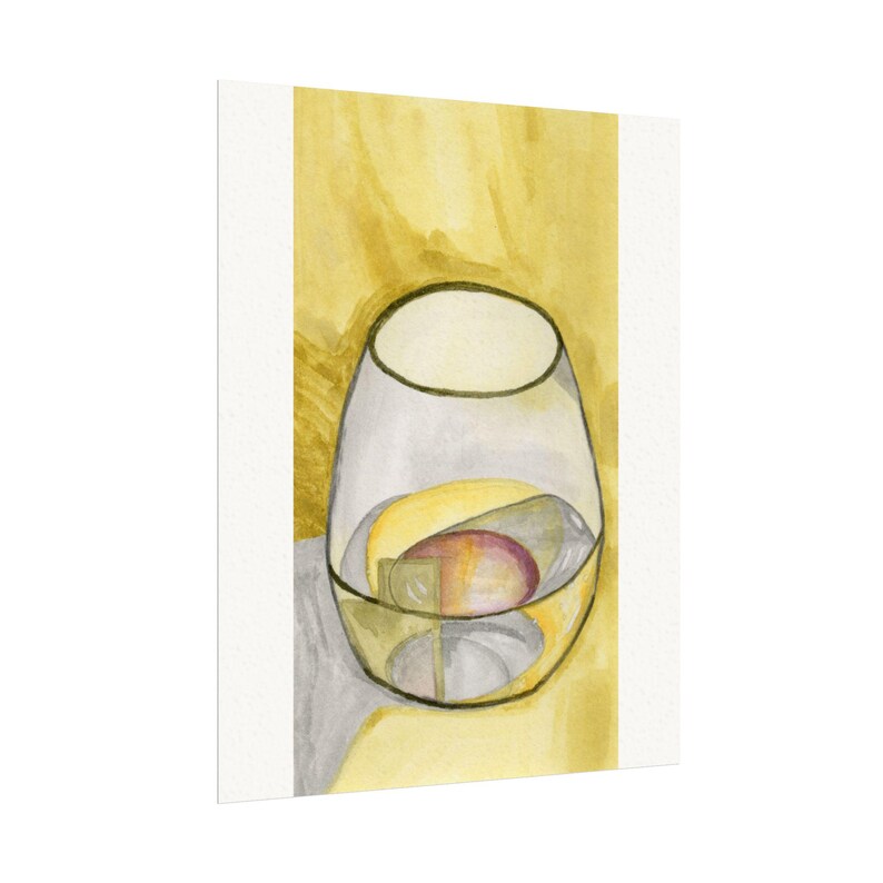 Glass Watercolor Matte Poster - Etsy
