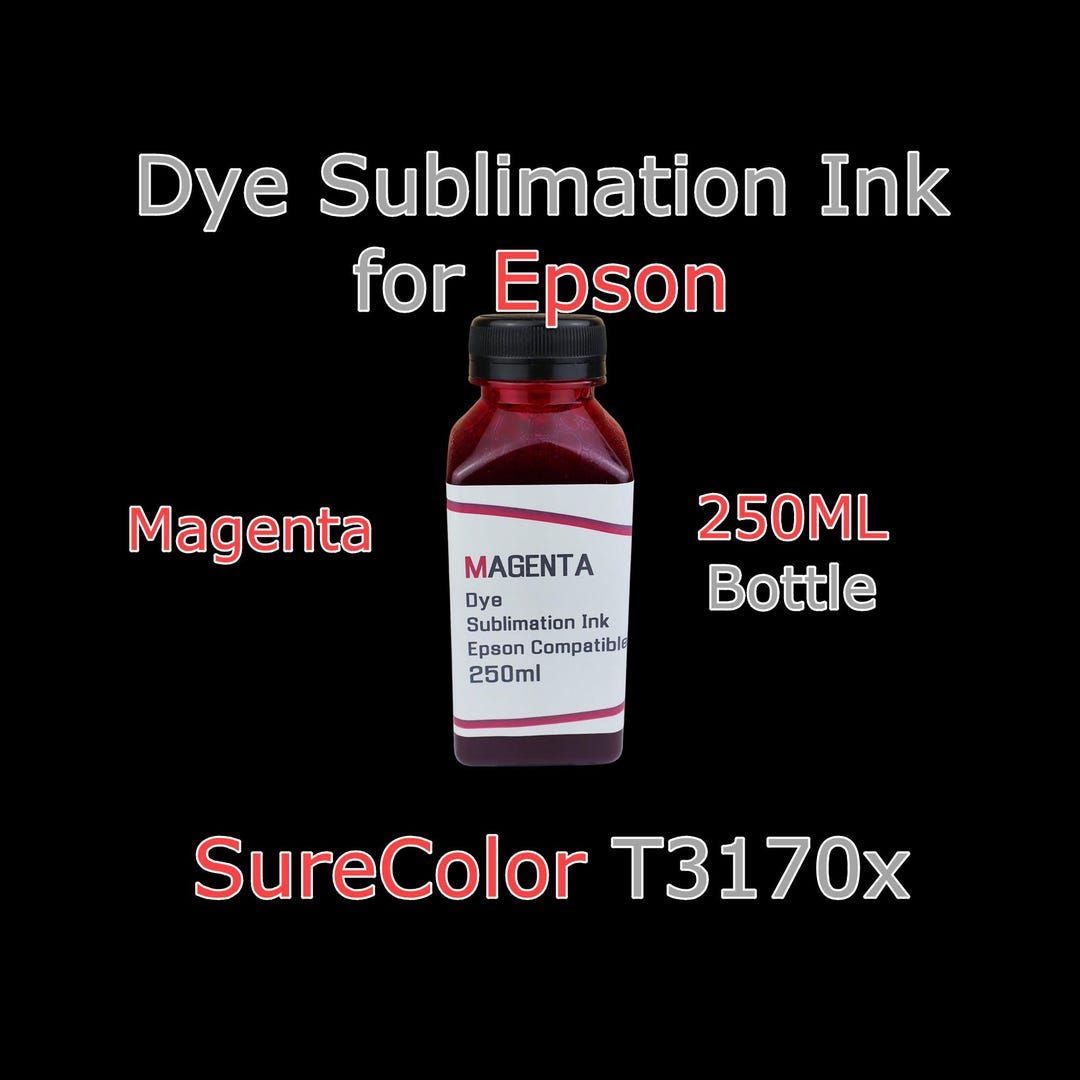 Magenta Dye Sublimation Ink 250ml Bottle for Epson Surecolor T3170x ...