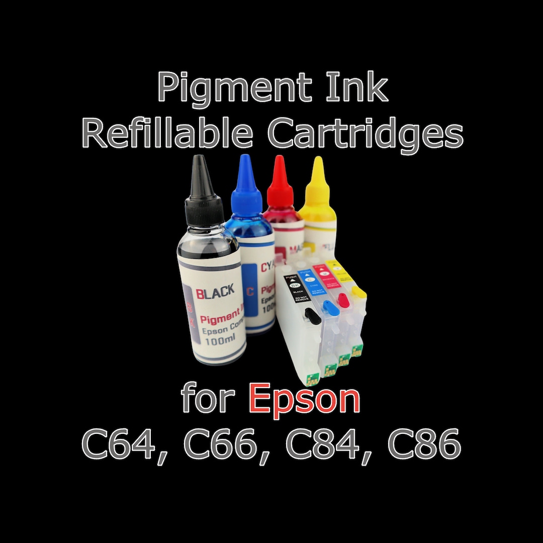 Pigment Ink 100ml Bottles Refillable Ink Cartridges With Auto Reset ...