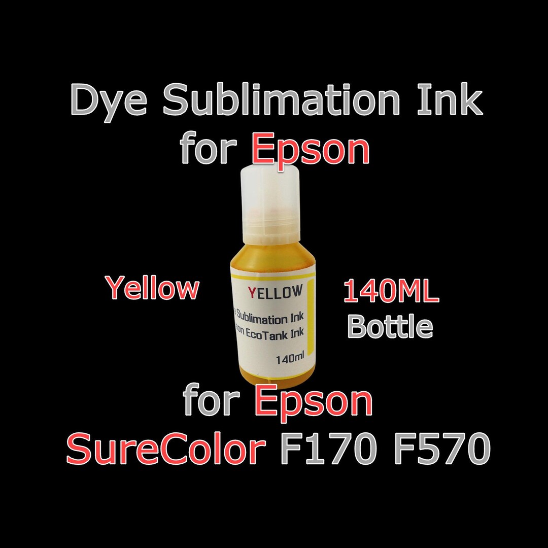 Yellow Dye Sublimation Ink 140ml Bottle for Epson Surecolor F170 F570 ...