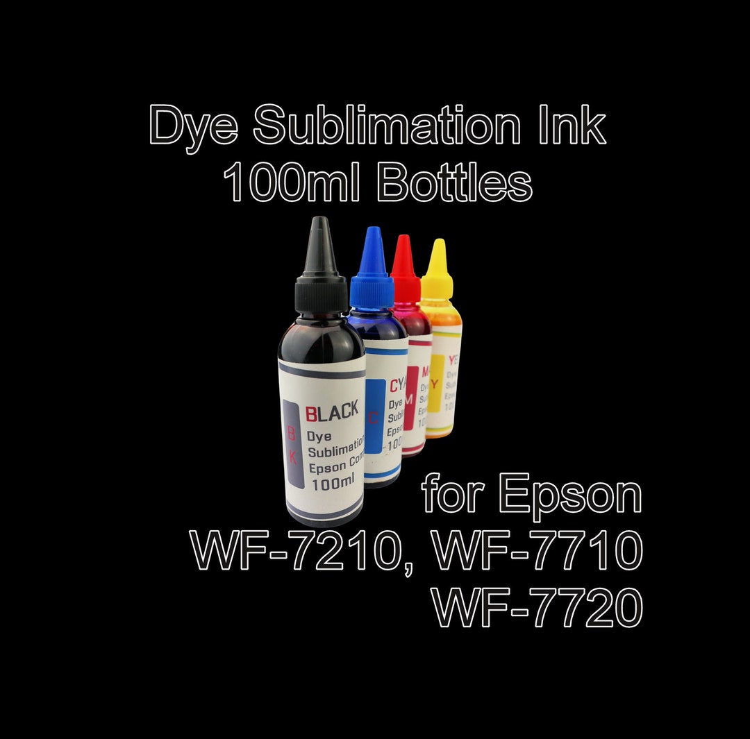 Dye Sublimation Ink 100ml Bottles for Epson WF-7210 WF-7710 WF-7720 ...