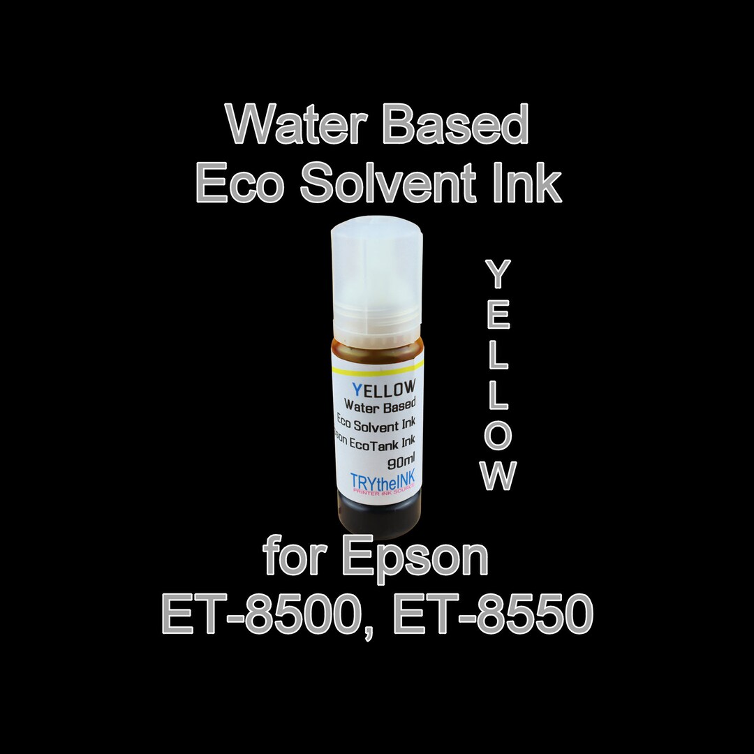 Yellow Water Based Eco Solvent Ink 90ml Bottle for Epson ET-8500 ET ...