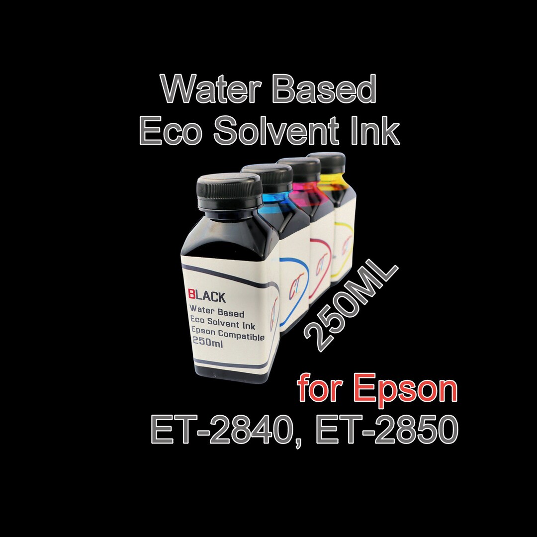 Water Based Eco Solvent Ink 250ml Bottles for Epson ET-2840 ET-2850 ...