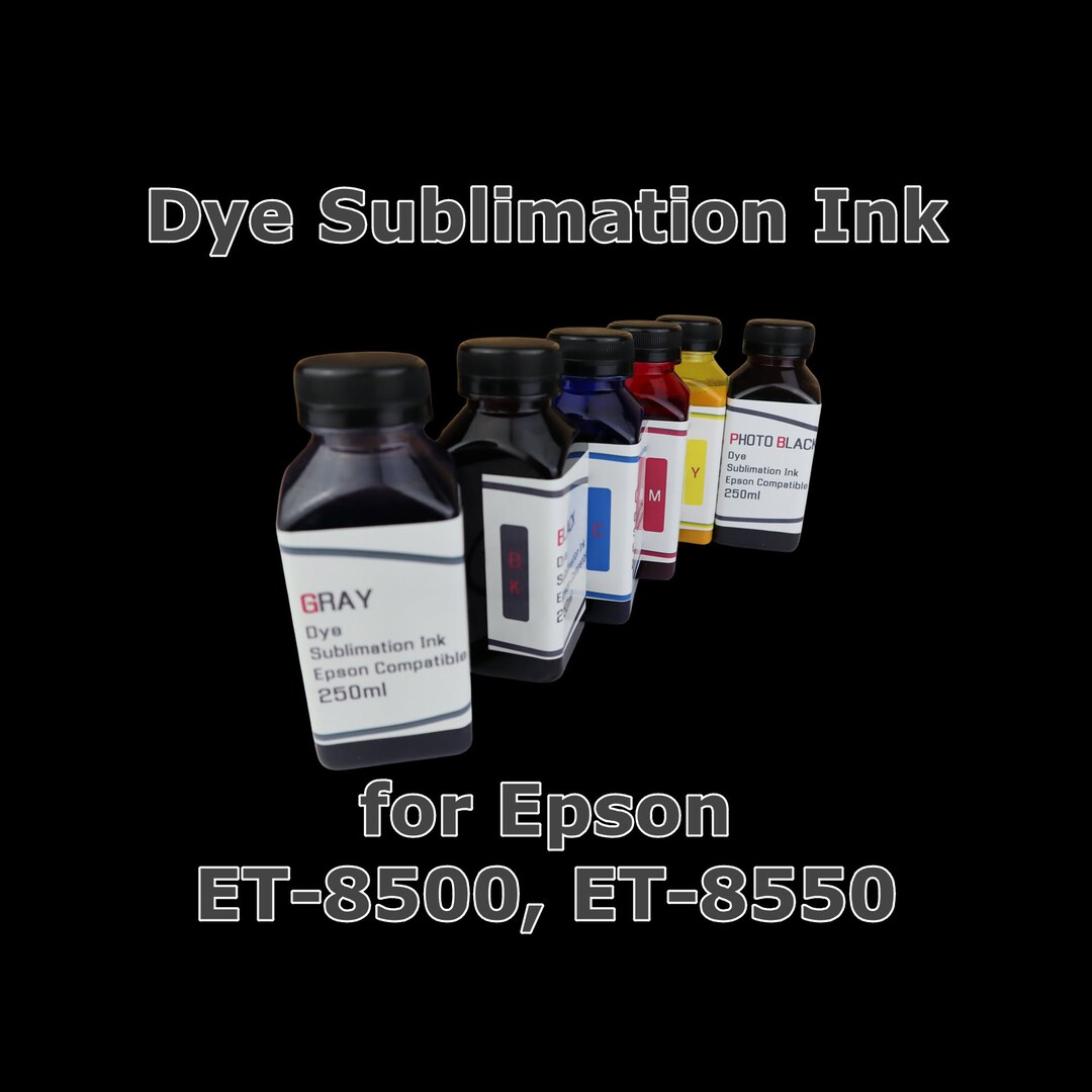 Dye Sublimation Ink 6 250ml Bottles for Epson ET-8500 ET-8550 Ink Tank ...