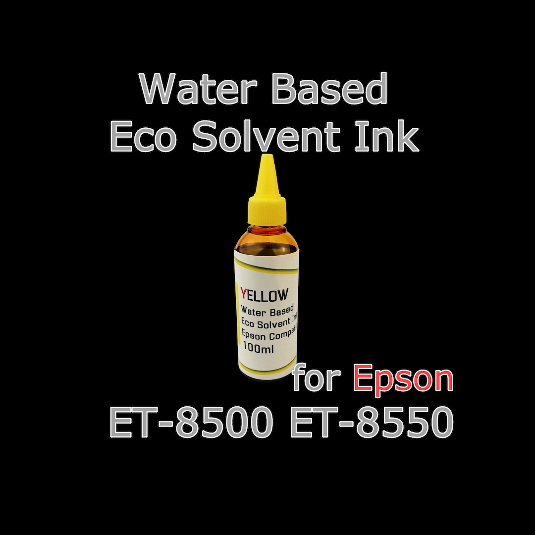 Yellow Water Based Eco Solvent Ink 100ml Bottle for Epson Ecotank ET ...