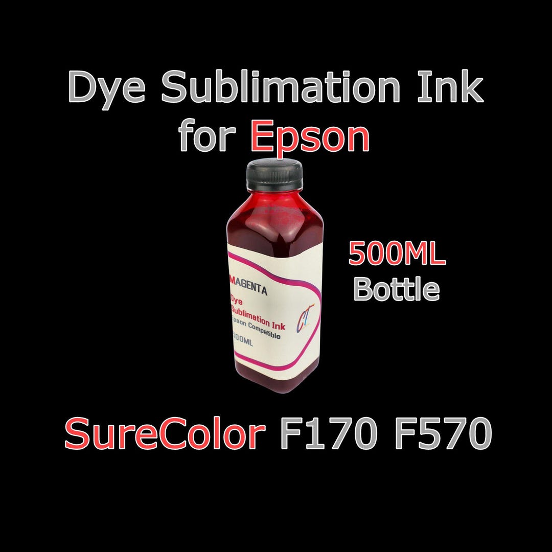 Magenta Dye Sublimation Ink 500ml Bottle for Epson Surecolor F170 F570 ...