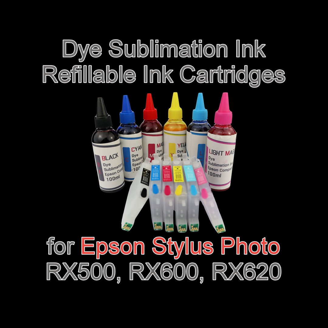 Dye Sublimation Ink 100ml Bottles Refillable Ink Cartridges for Epson ...
