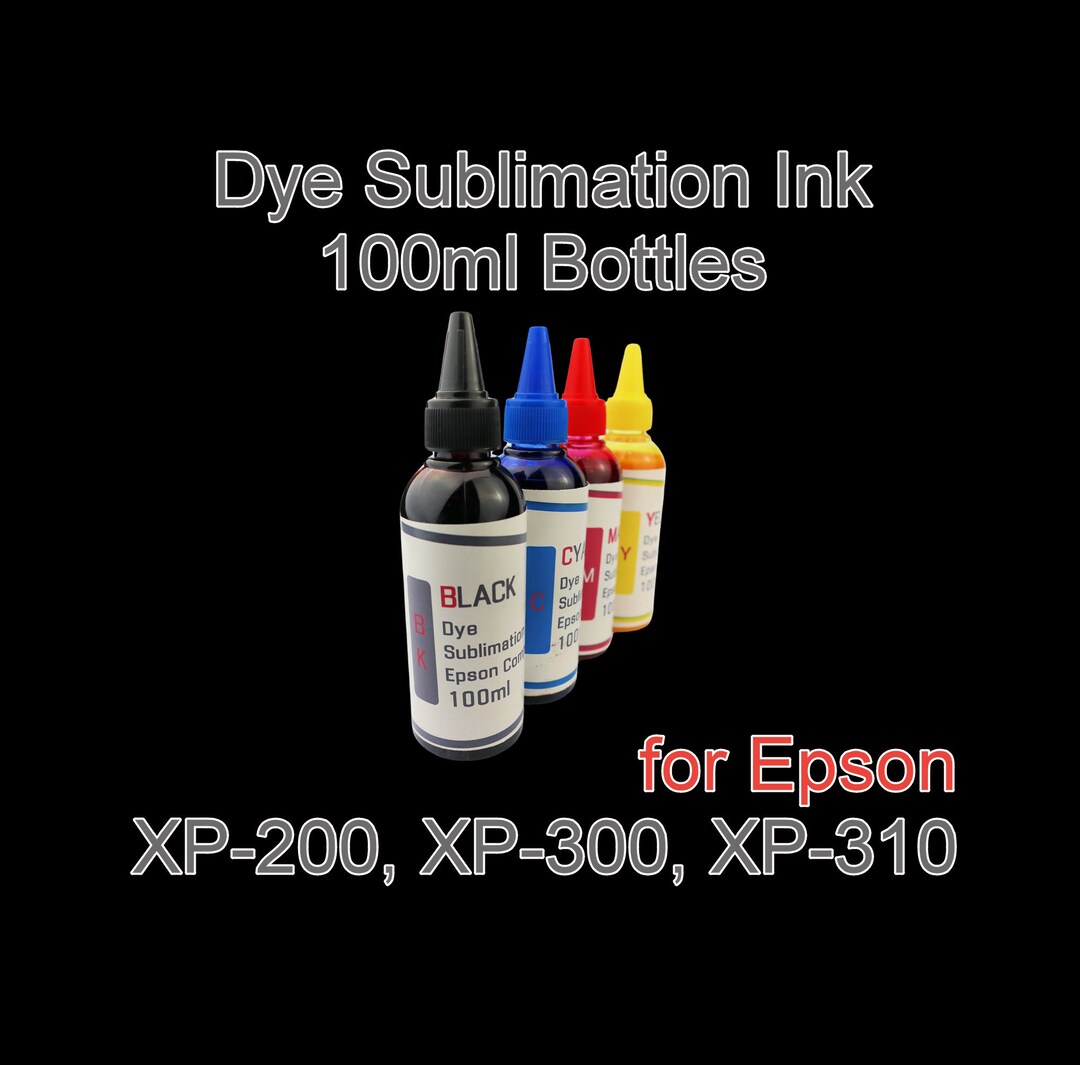 Dye Sublimation Ink 100ml Bottles for Epson XP-200 XP-300 XP-310 ...