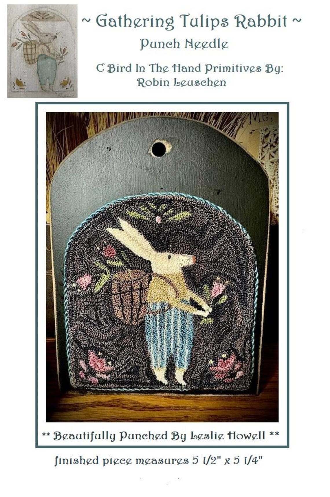 Gathering Tulips Rabbit Punch Needle Pattern - Etsy