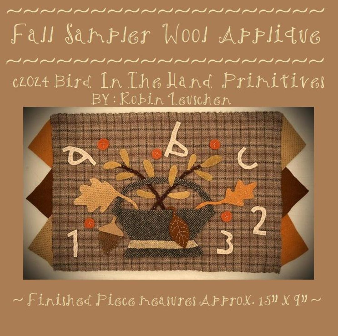 Fall Sampler Wool Applique Pattern - Etsy