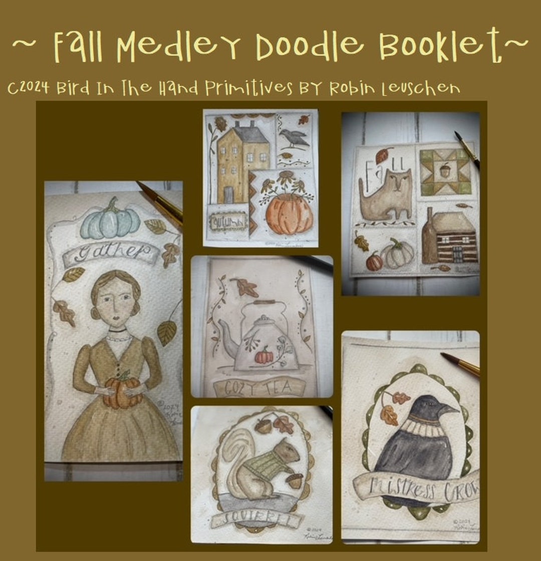 Fall Medley Doodle Booklet - Etsy