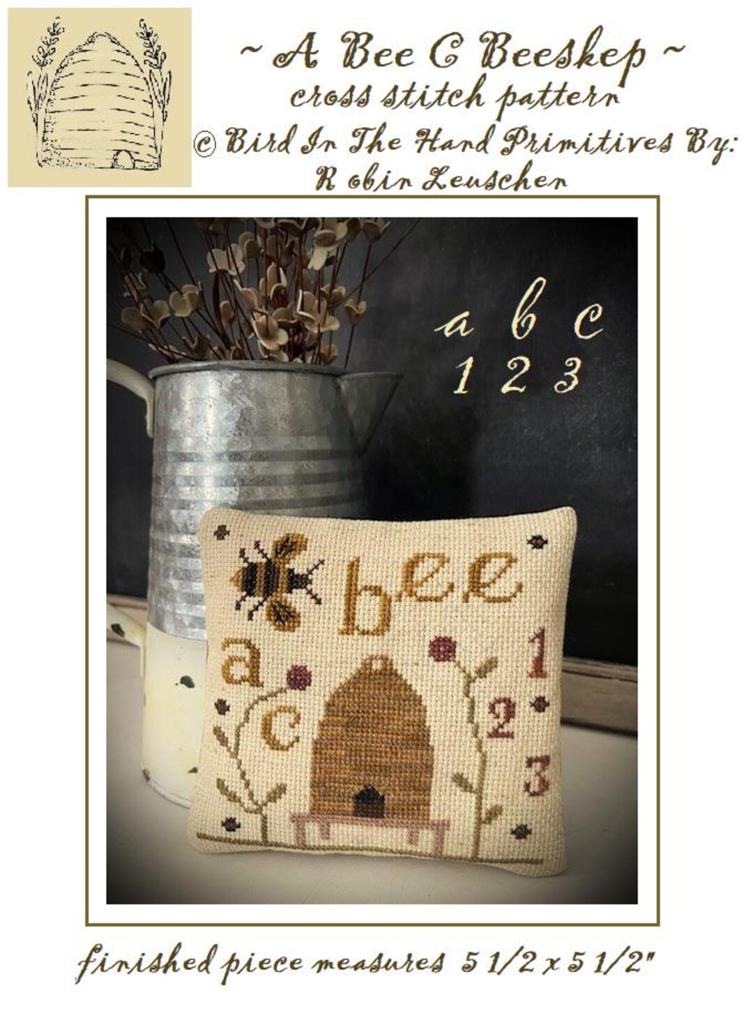 A Bee C Beeskep Cross Stitch Pattern - Etsy