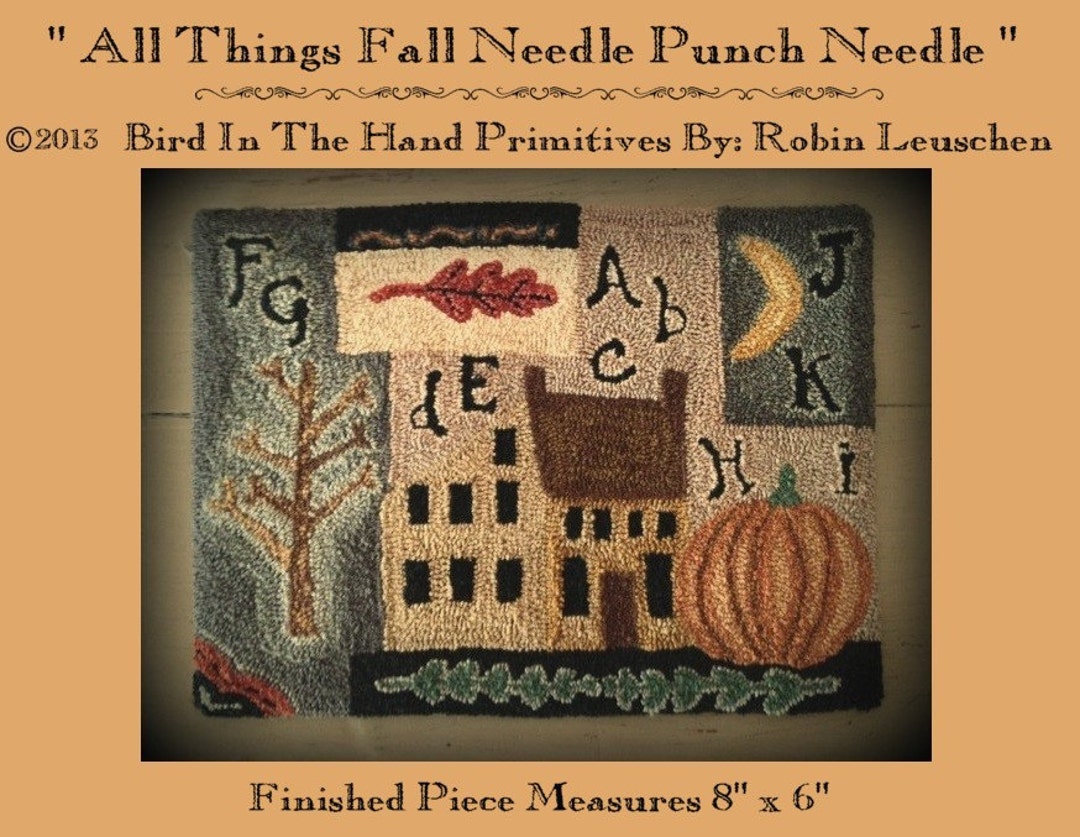 All Things Fall Punch Needle Pattern - Etsy