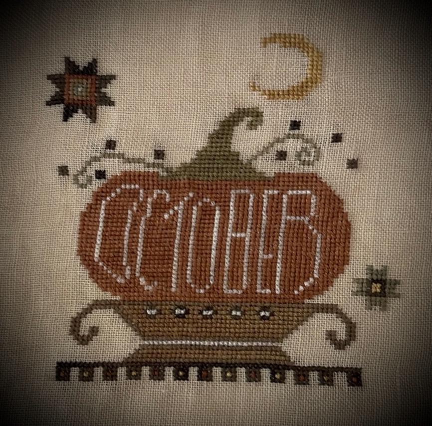 October Pumpkin Cross Stitch Digital Pattern - Etsy
