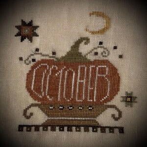 October Pumpkin Cross Stitch Paper Pattern - Etsy
