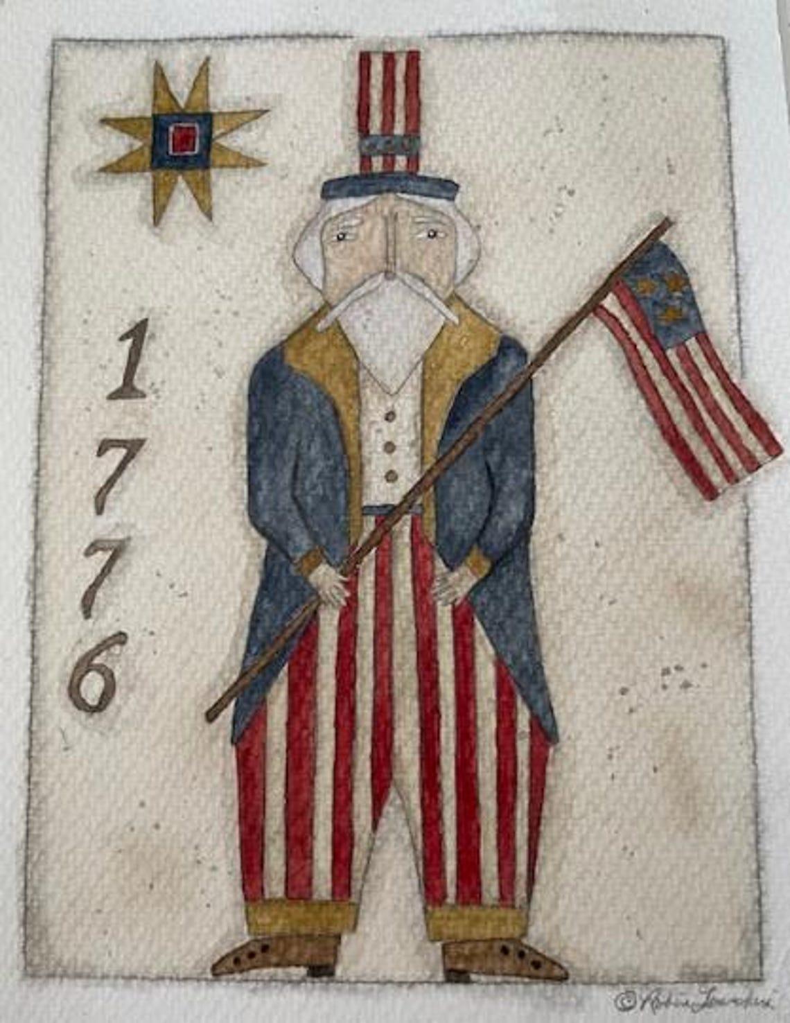 Tall Uncle Sam Cross Stitch Pattern - Etsy