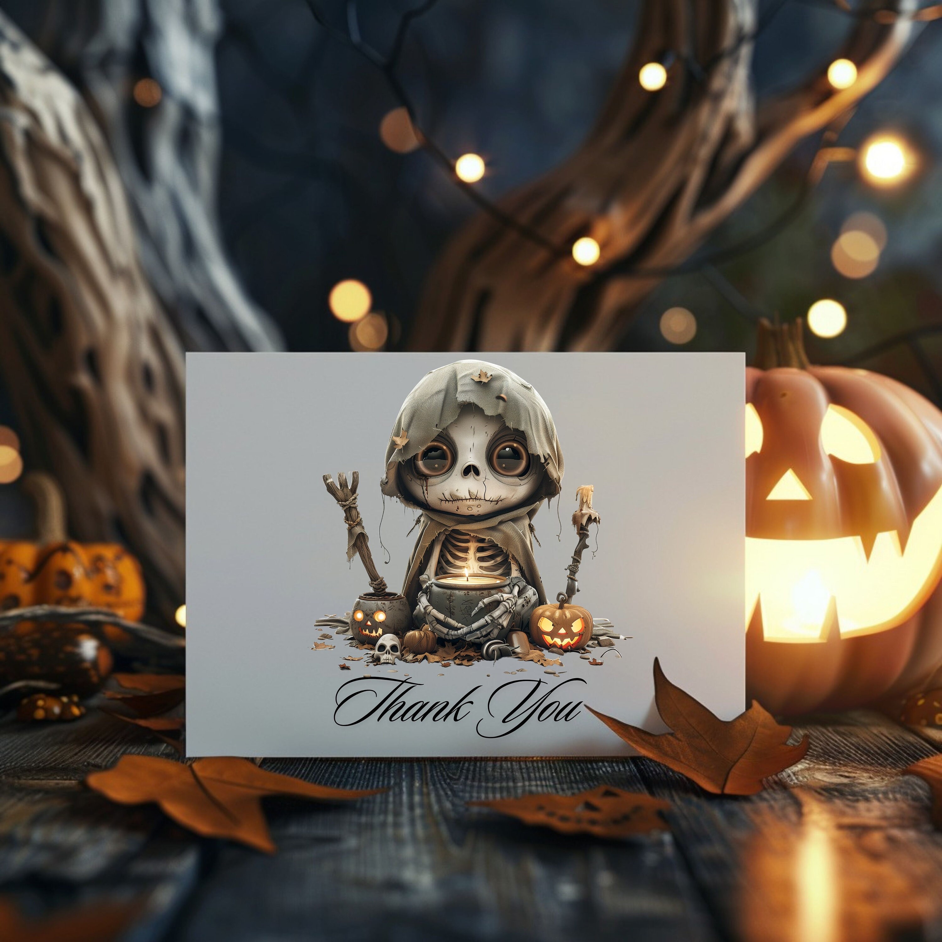 Chibi Halloween Skeletons Clipart - Cute Spooky Skeletons, Halloween ...