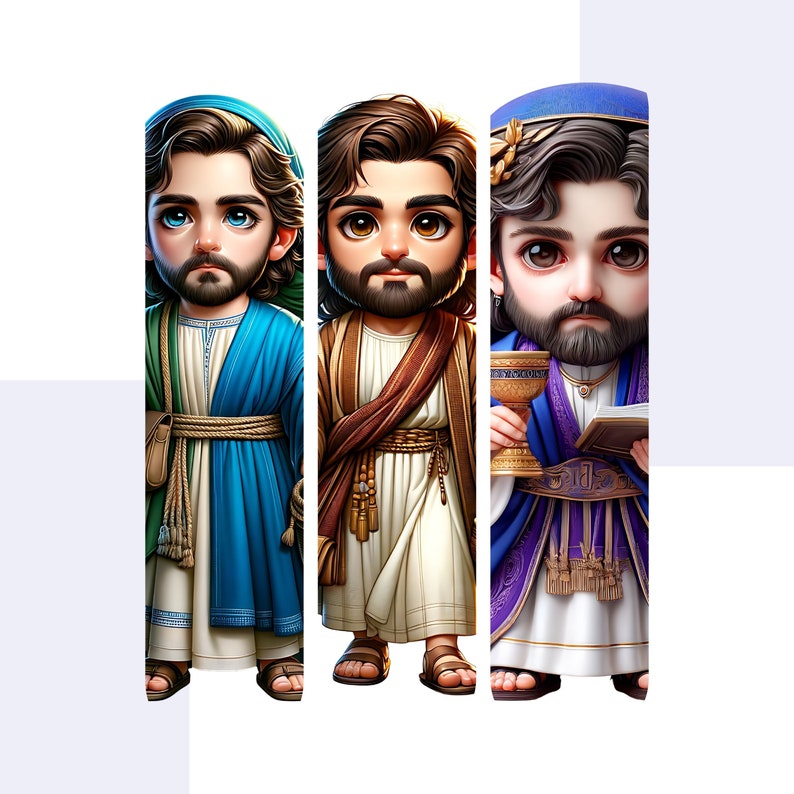 The 12 Apostles Realistic Clipart - Biblical Disciples Collection - Etsy