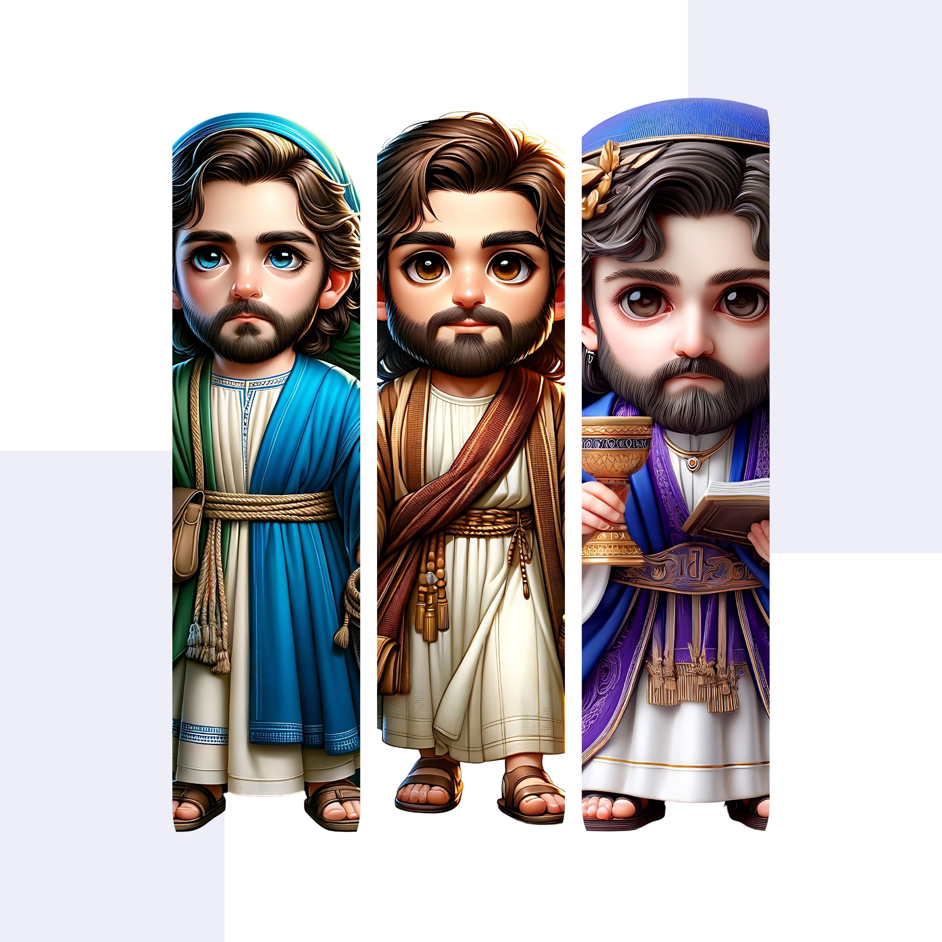 The 12 Apostles Realistic Clipart - Biblical Disciples Collection - Etsy