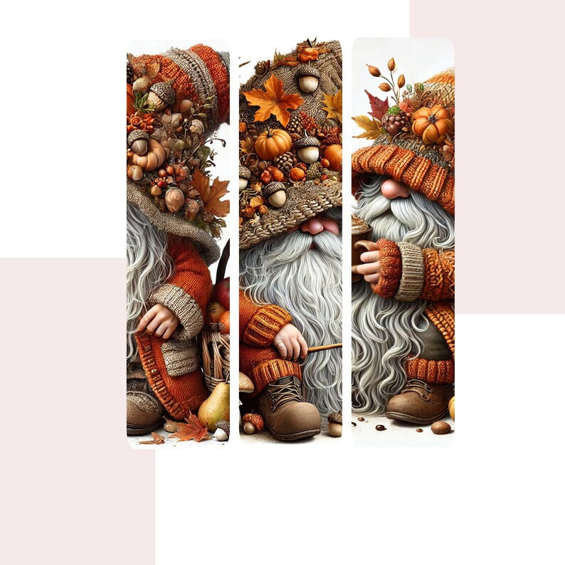 Autumn Gnome Clipart Bundle: Fall PNG Illustrations (digital Download ...
