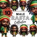 Rastafarian Men Chibi Clipart - Colorful Rasta Collection - Etsy