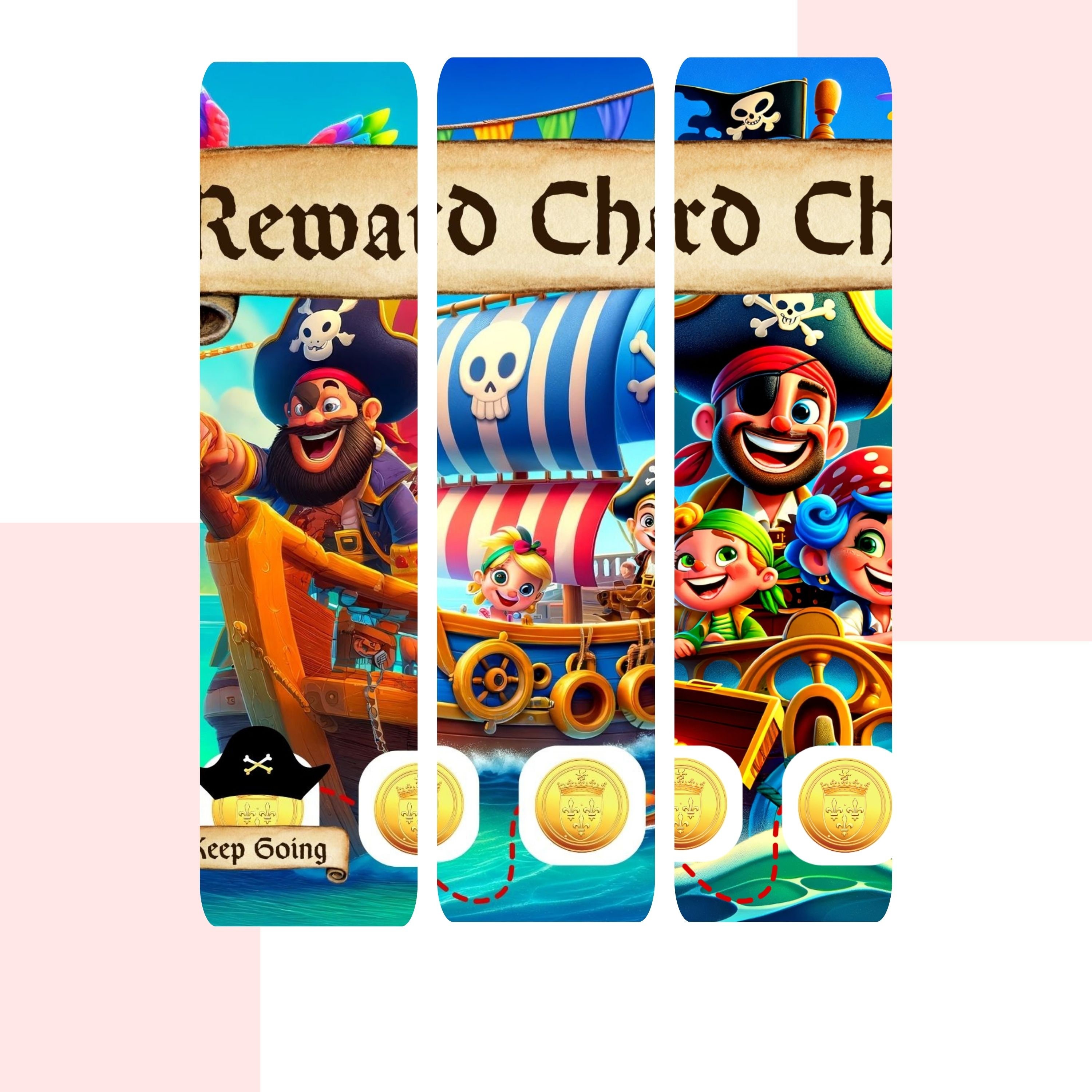 Pirate Reward Charts for Kids - 5 Unique Printable Reward Charts for ...