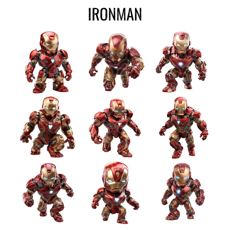 Realistic Ironman Inspired Clipart - Superhero Power Collection - Etsy