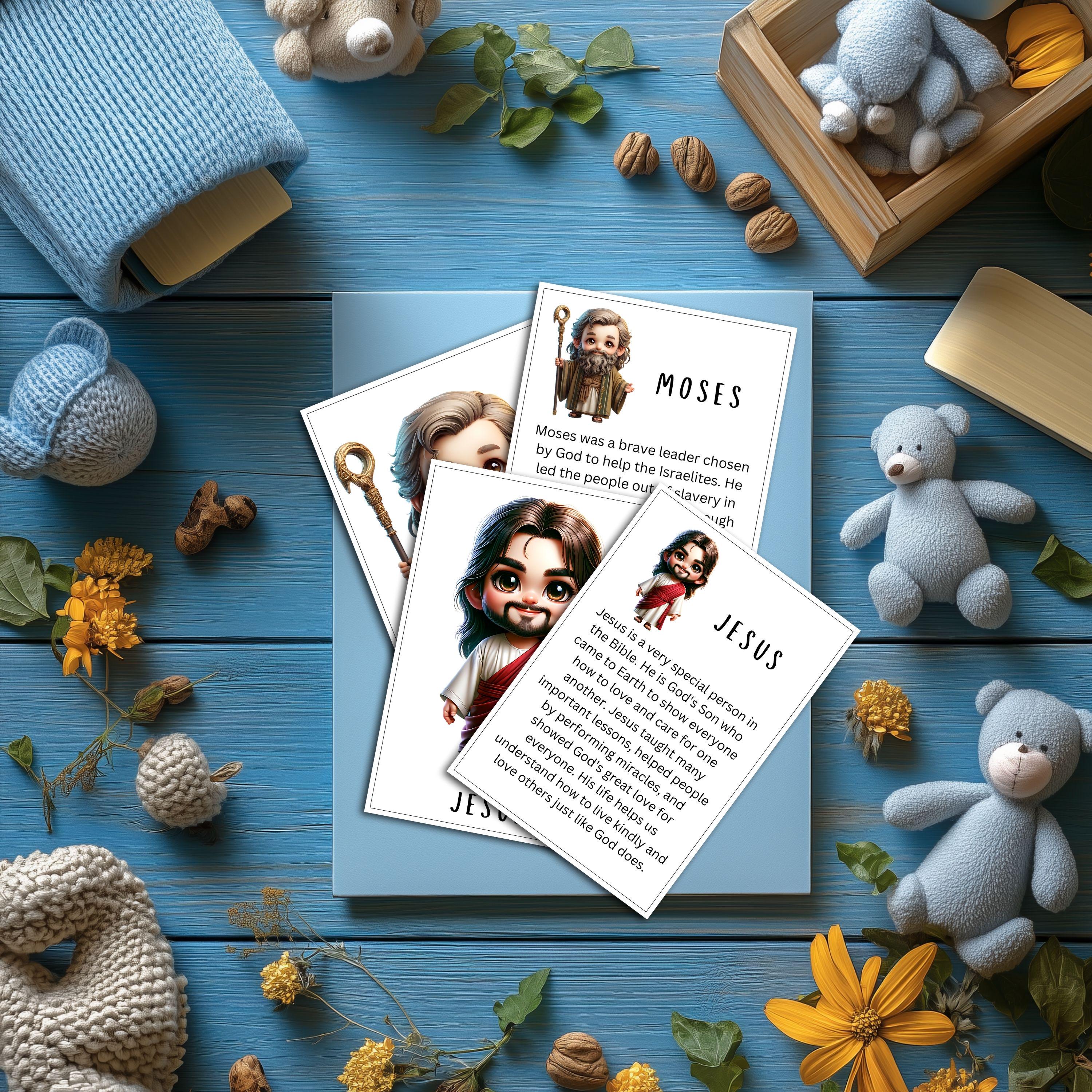 32 Biblical Character Flash Cards: Christian Learning (PDF). - Etsy