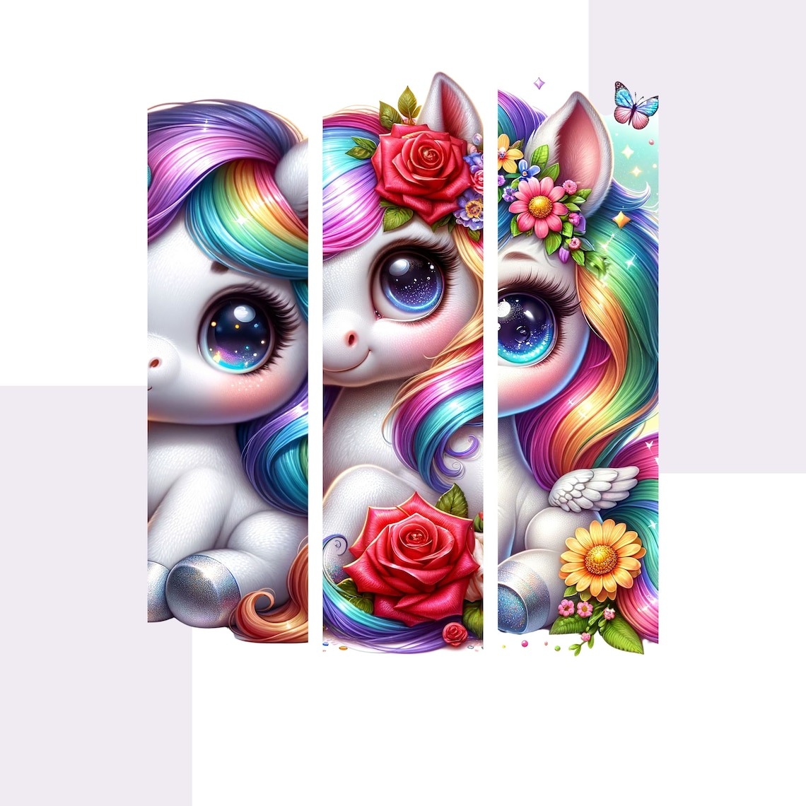 Adorable Kawaii Unicorn Clip Art Bundle | Cute Unicorns for Kids Crafts ...