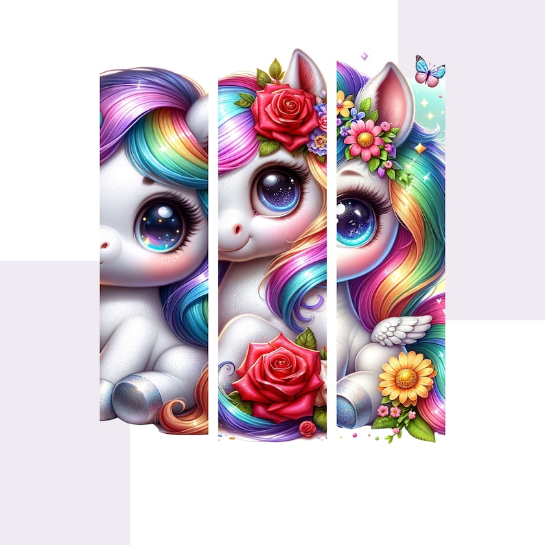 Adorable Kawaii Unicorn Clip Art Bundle | Cute Unicorns for Kids Crafts ...