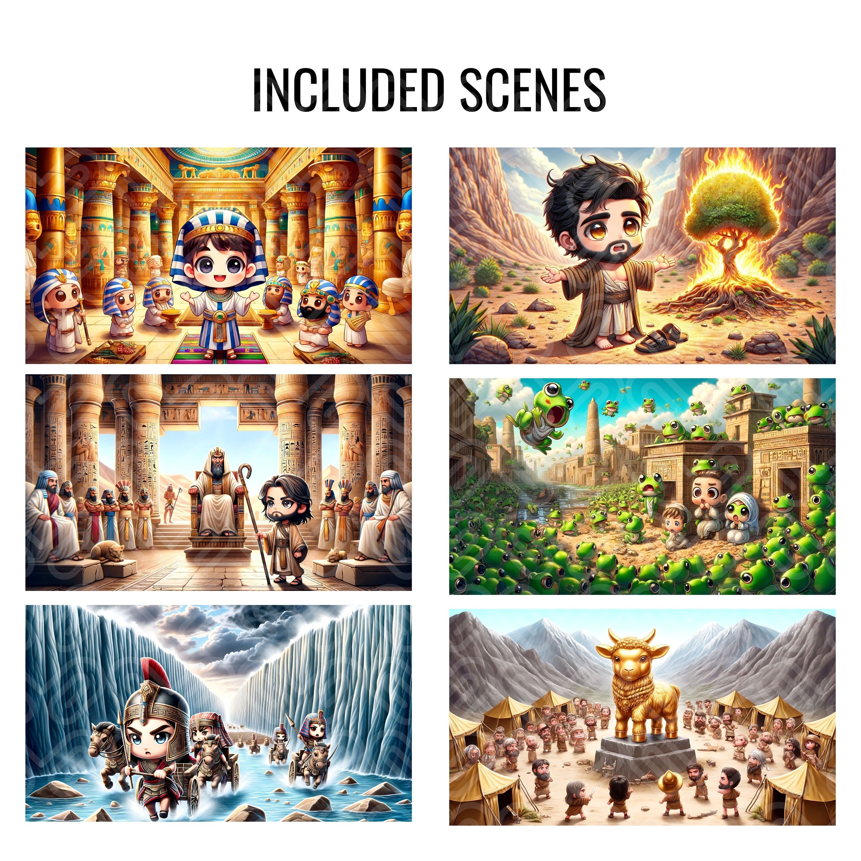 The Story of Moses - Complete Children's Book Kit: Illustrations and ...