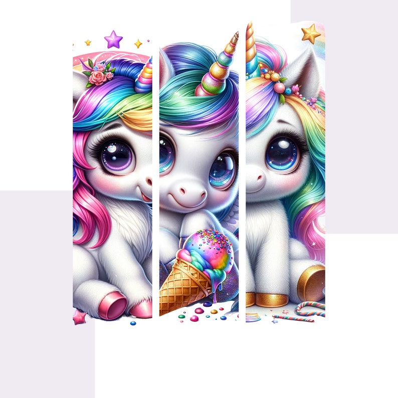 Cute & Adorable Kawaii Unicorn Clip Art Set 2 20 Unique Unicorn ...