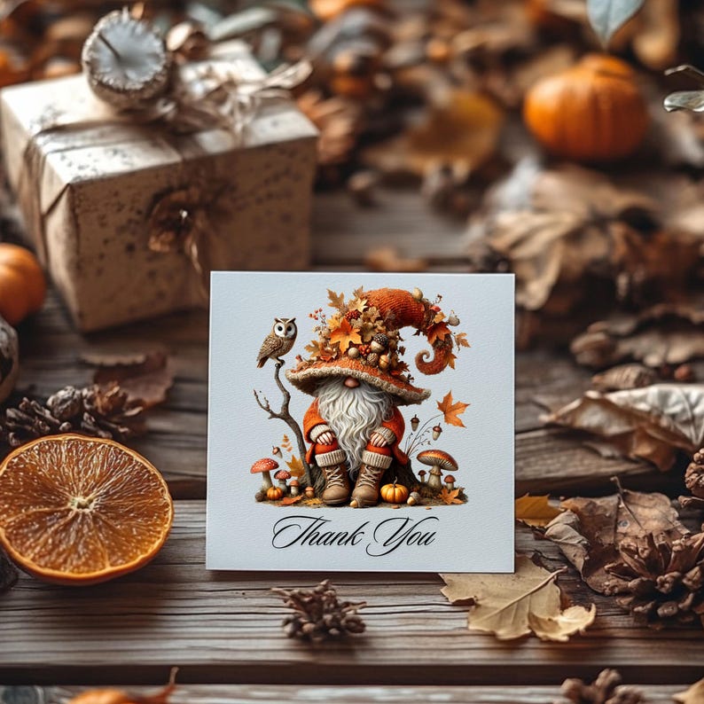 Autumn Gnome Clipart Bundle: Fall PNG Illustrations (digital Download ...