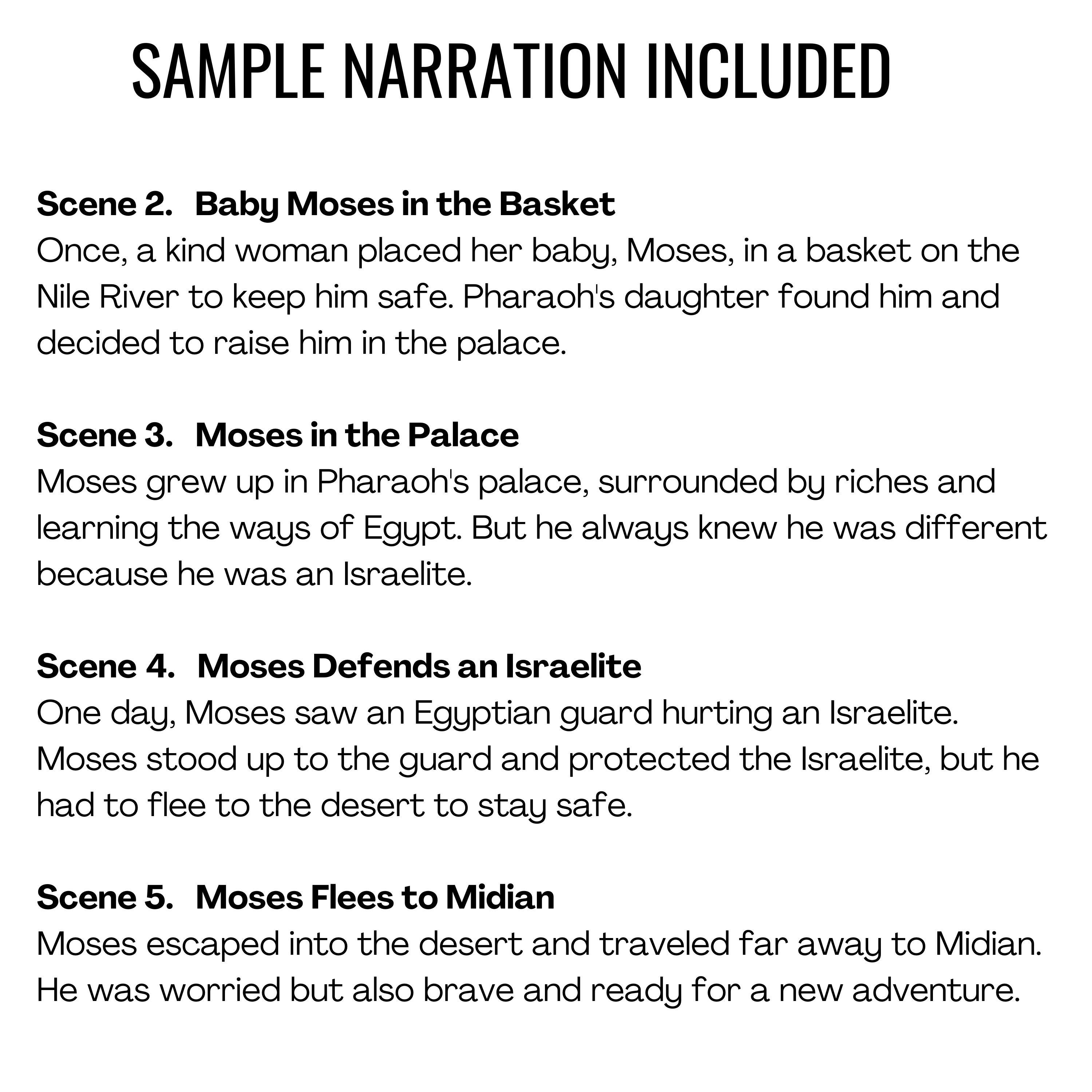 The Story of Moses - Complete Children's Book Kit: Illustrations and ...