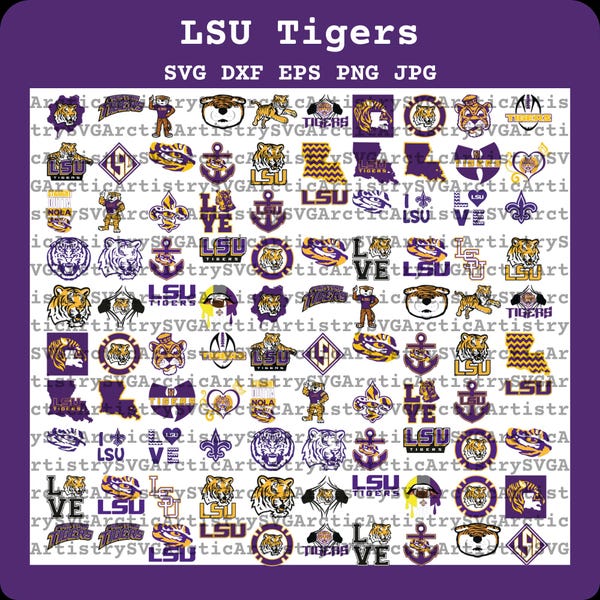 Lsu Tigers Svg - Etsy