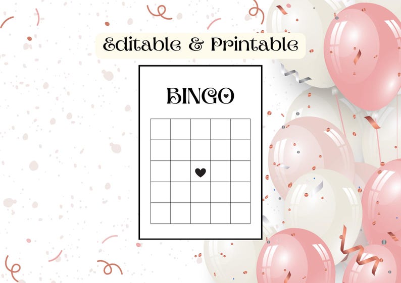 Printable Blank Bingo Sheet (A4 PDF) | Manual Editable Bingo Icebreaker ...