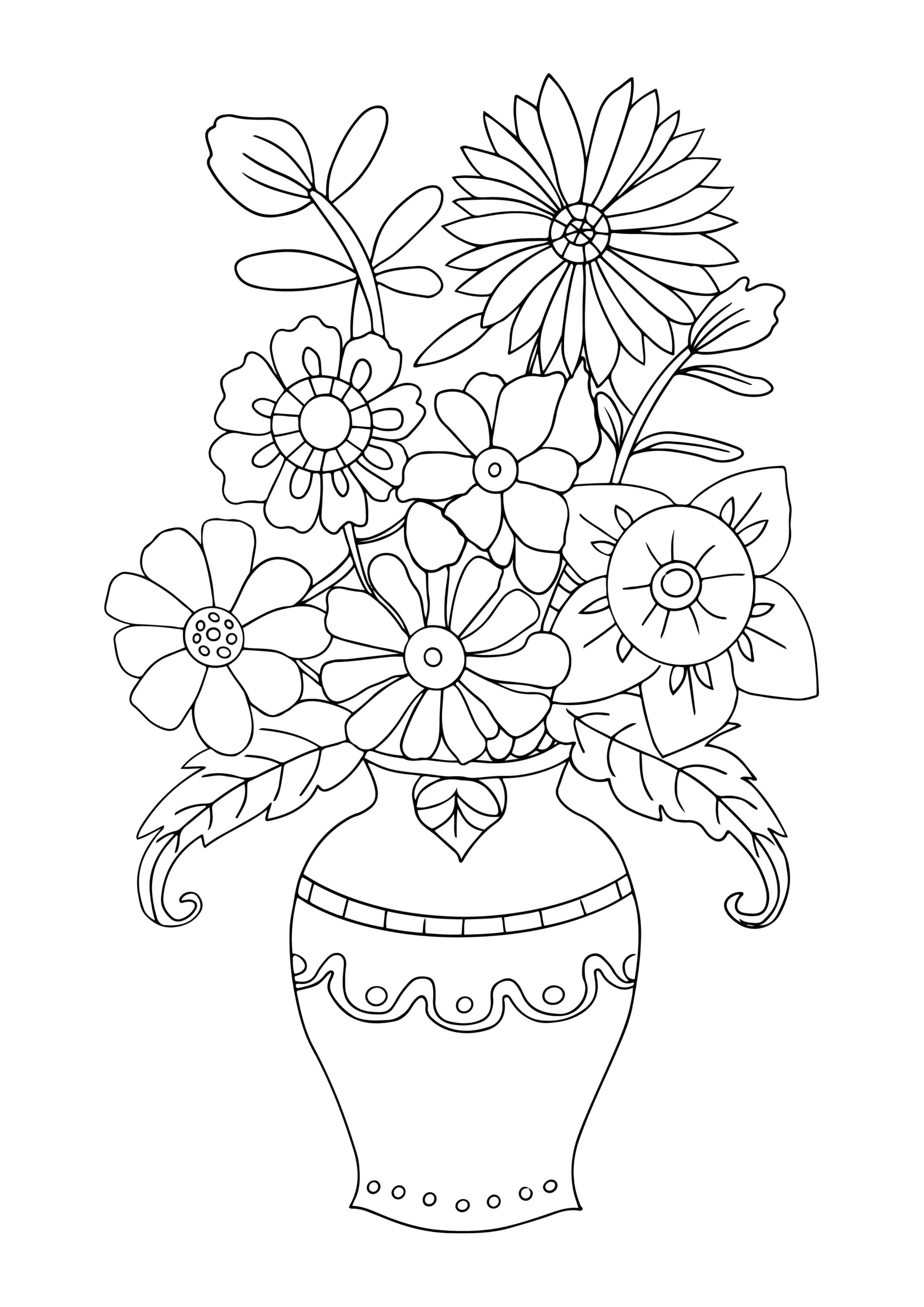 Flower Drawing Templates: 46 Printable Pages for Embroidery & Painting ...