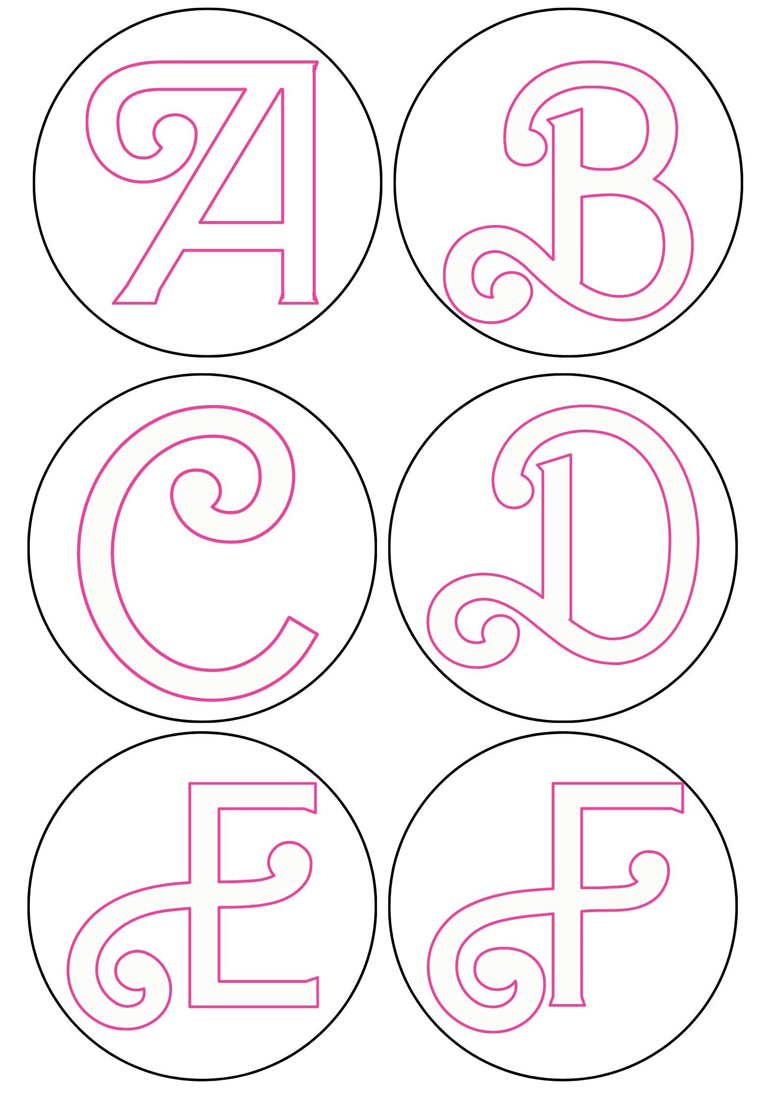 Barbie Style Font Alphabet Punch Needle Coaster Template (PDF File) - Etsy