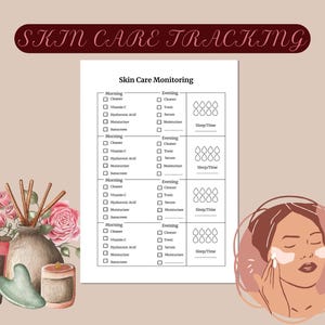 Skin Care Routine Tracking Chart / Daily Chart - Etsy