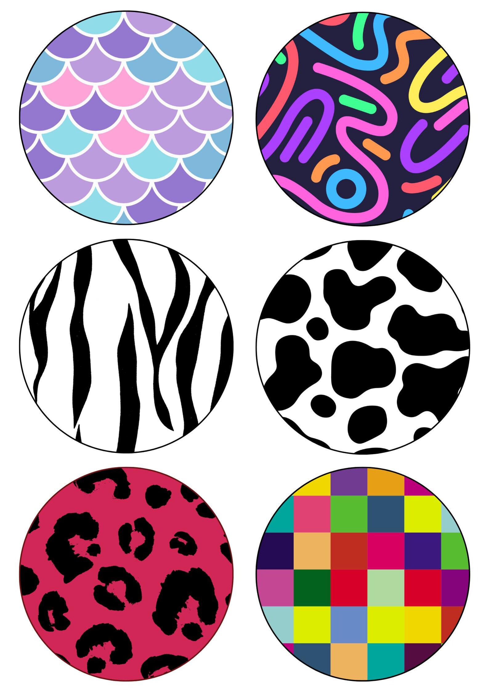 Punch Needle Coaster Pattern PDF | Animal Textile Templates | 3.4 Inch ...