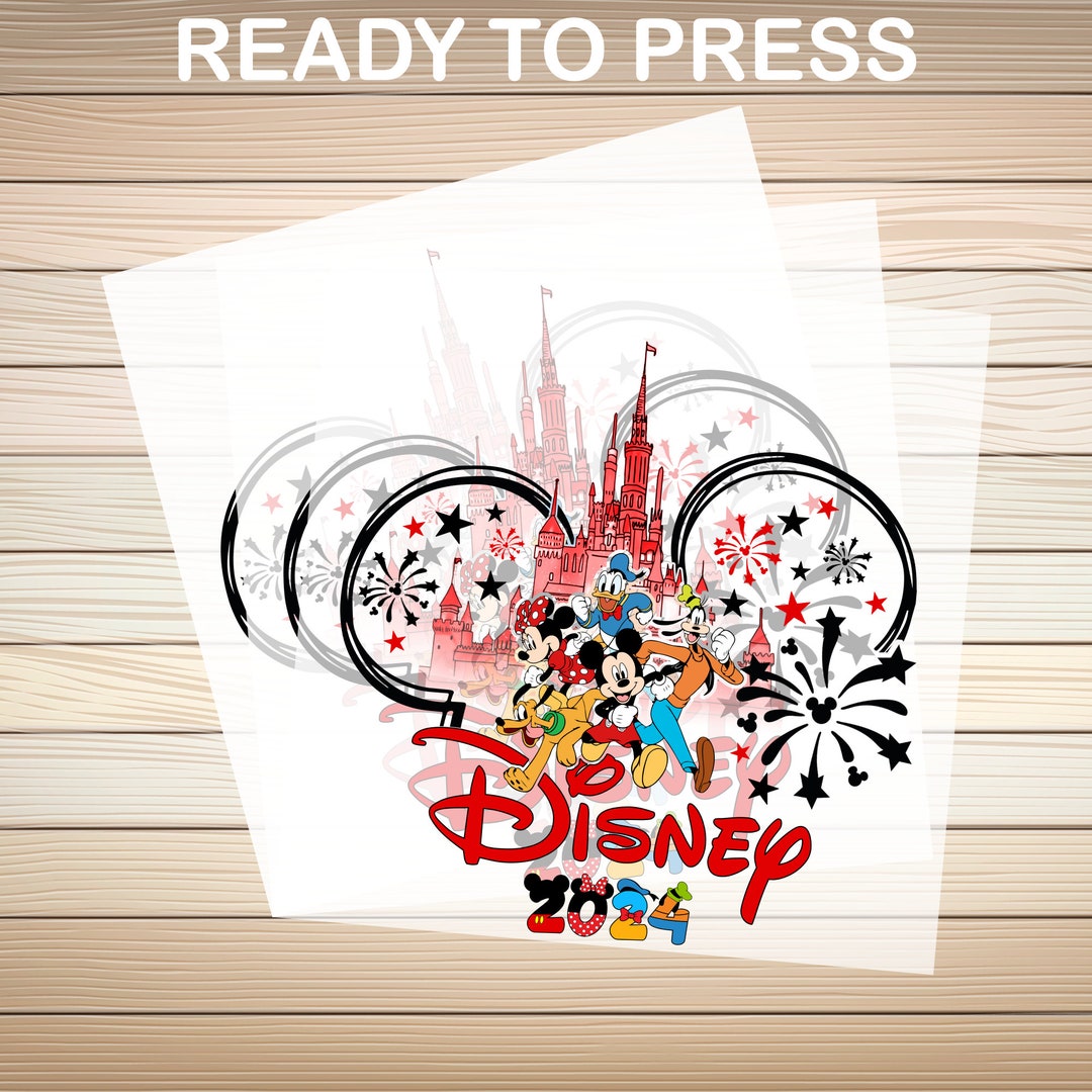 Disney 2024 Ready to Press, Disney Castle 2024 DTF Transfer, Ready for ...