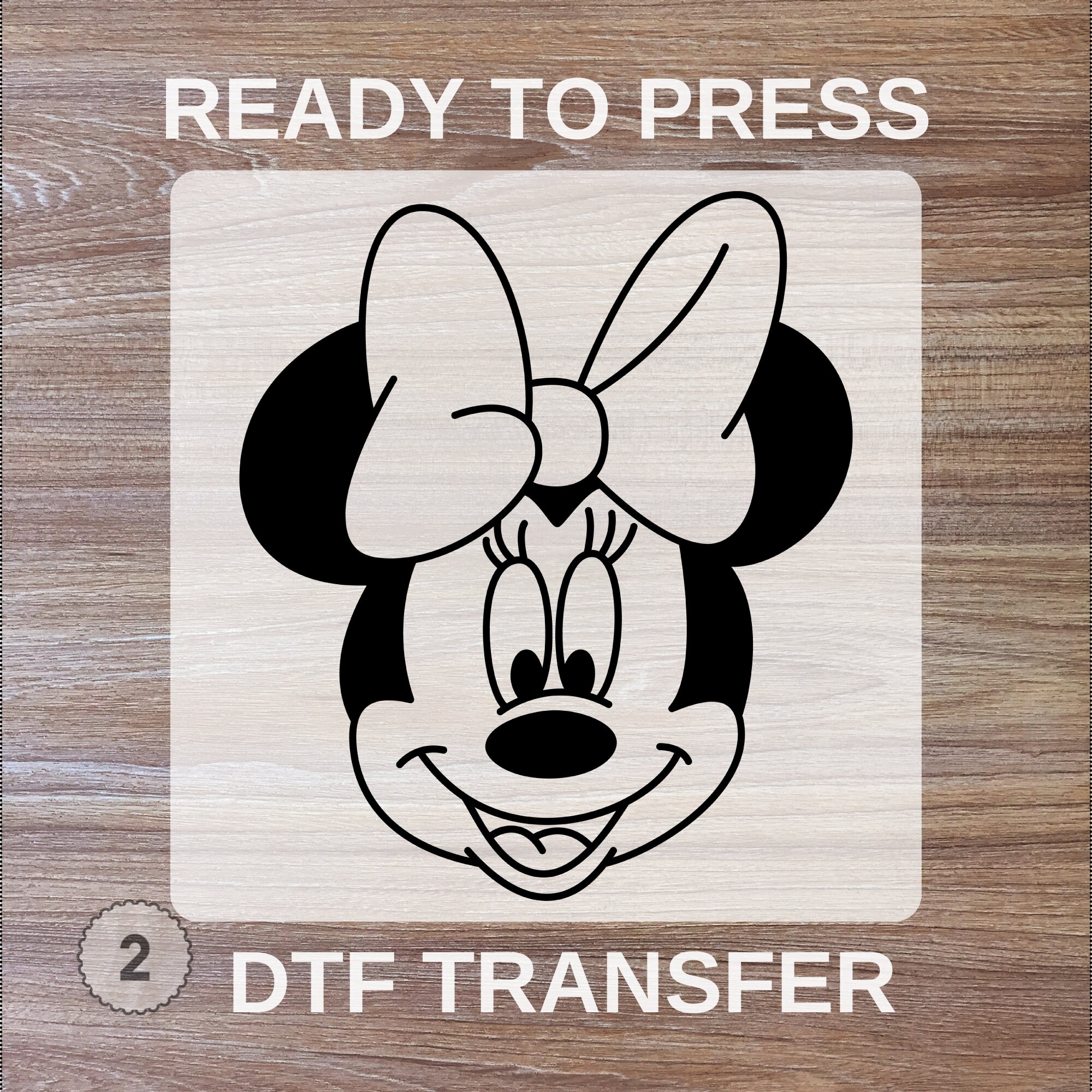 Minnie Mouse Ready to Press, Disney Character DTF Transfer, Ready for ...