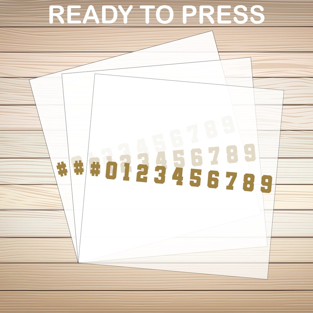 Numbers Ready to Press, Numbers DTF Transfers, Ready for Press, Ready ...