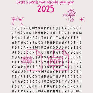 Happy New Year 2025 Word Search New Year's Eve Edition,digital Download ...
